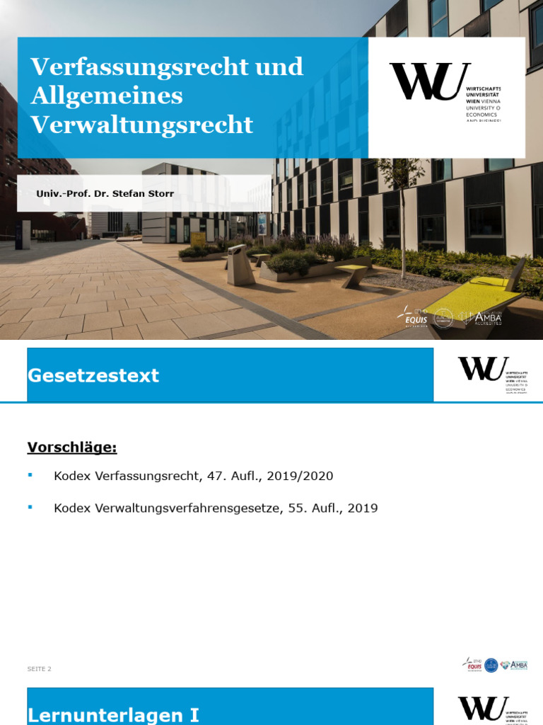 SoSe 20 Teil 1. VerfR & AVerwR 2 | PDF