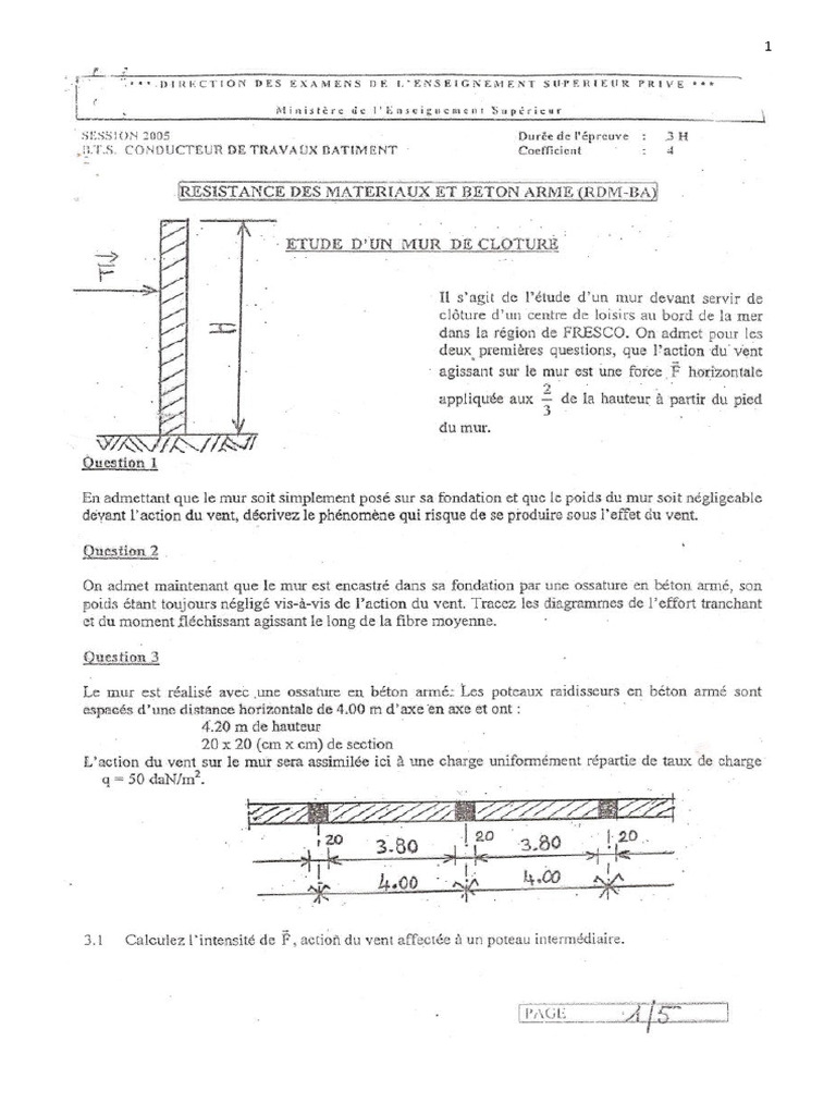 Bts RDM Ba - Copie | PDF | Ingénierie des structures | Sciences physiques