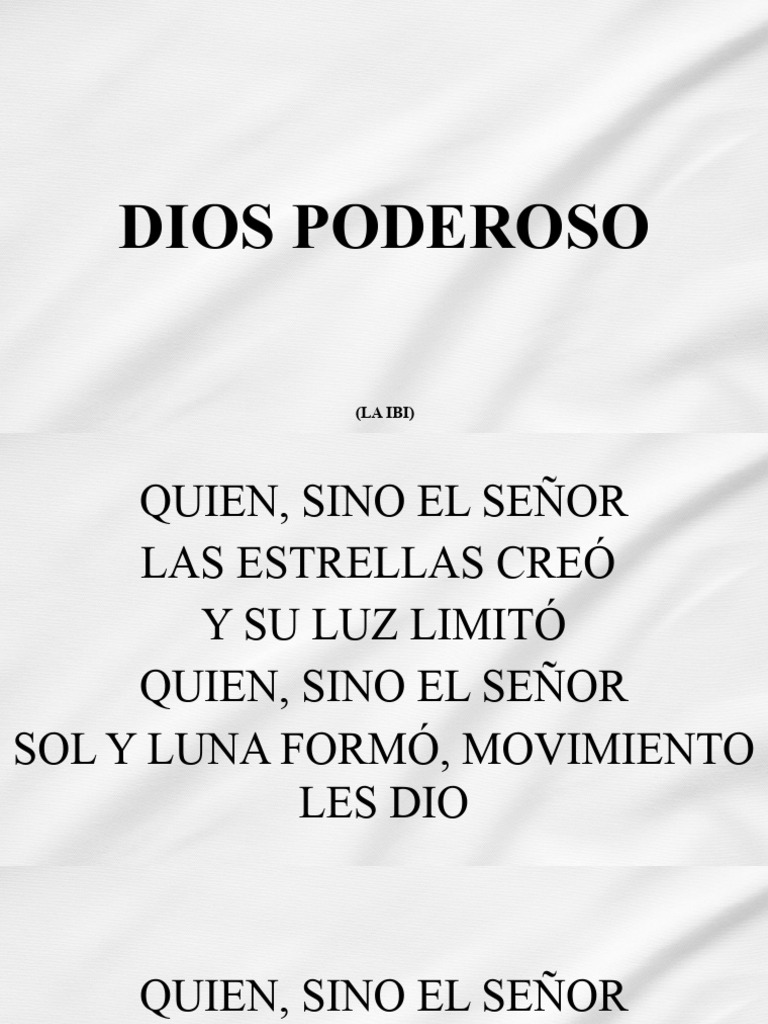 DIOS PODEROSO, La Ibi | PDF