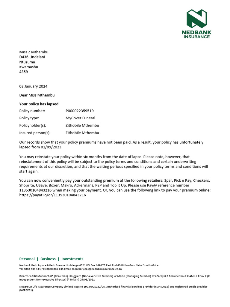 Lapse Letter 2024 01 03 11 51 36 61 Pol 101054416 01-03-2024 | PDF ...