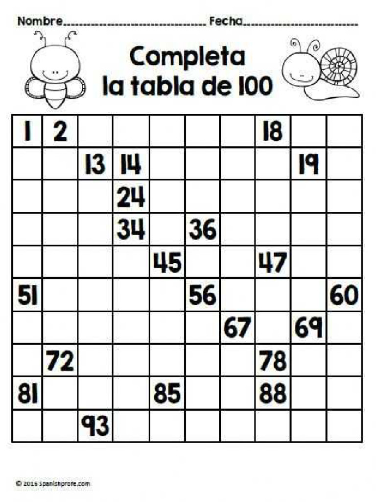 Resultado de Imagen para Tabla para Completar Numeros Del 100 Al 200 ...