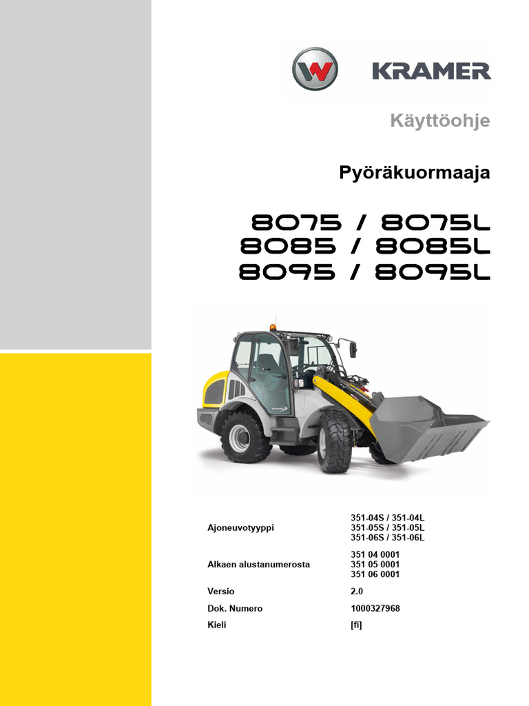 Käyttöohje Kramer 8085 | PDF