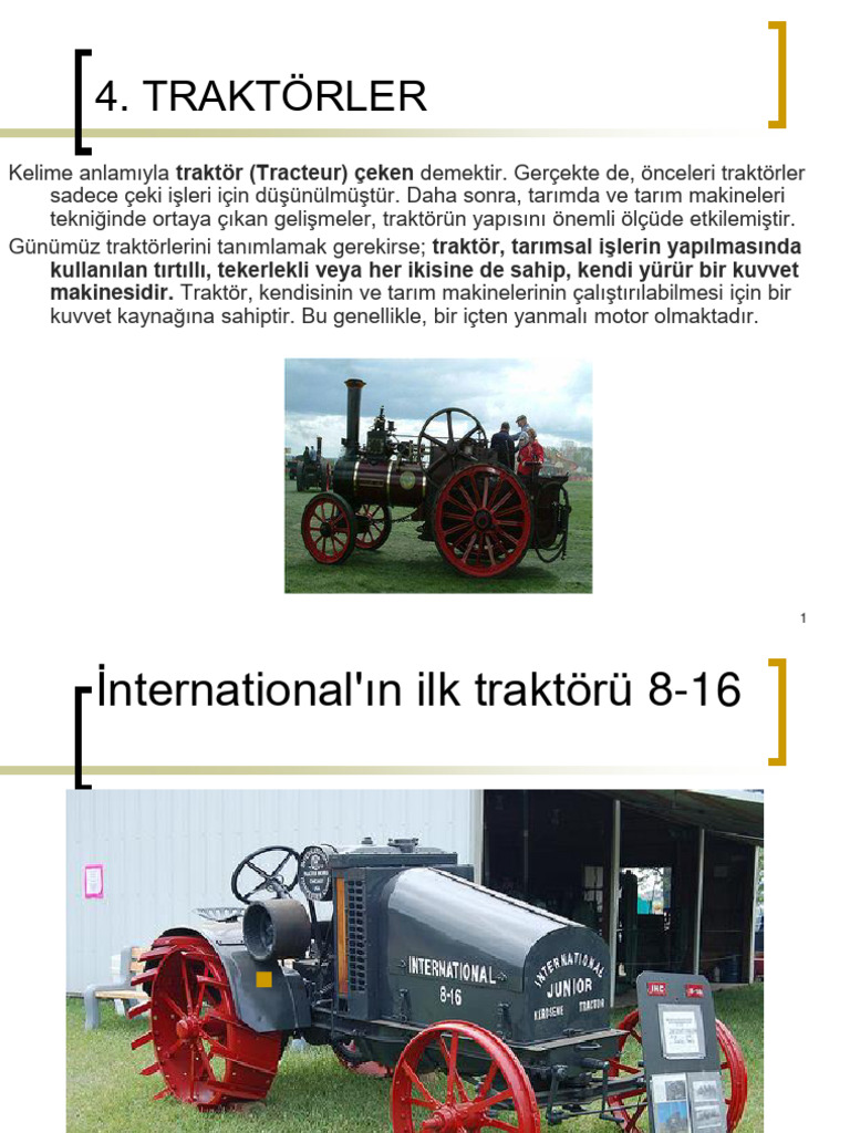 Ã nite-TarÄ M MakinalarÄ - TraktÃ Rler | PDF