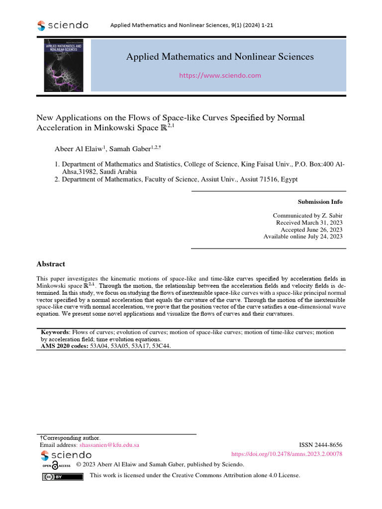 New Applications On The Flows of Space-Like Curves Specified by Normal ...