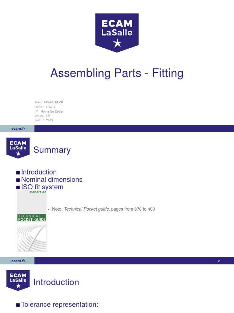 EENG1 - Assembling Parts - Fitting | PDF | Engineering Tolerance