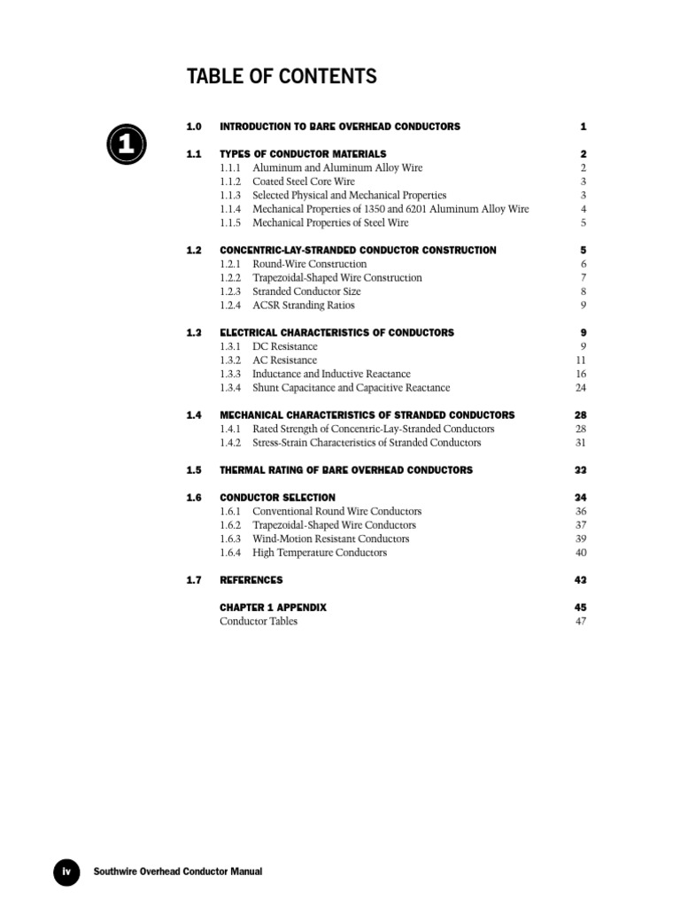 Southwire OHL Data | PDF | Electrical Conductor | Physical Quantities