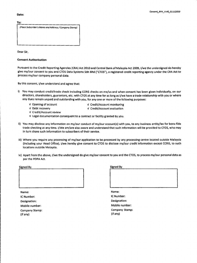 Consent Letter | PDF