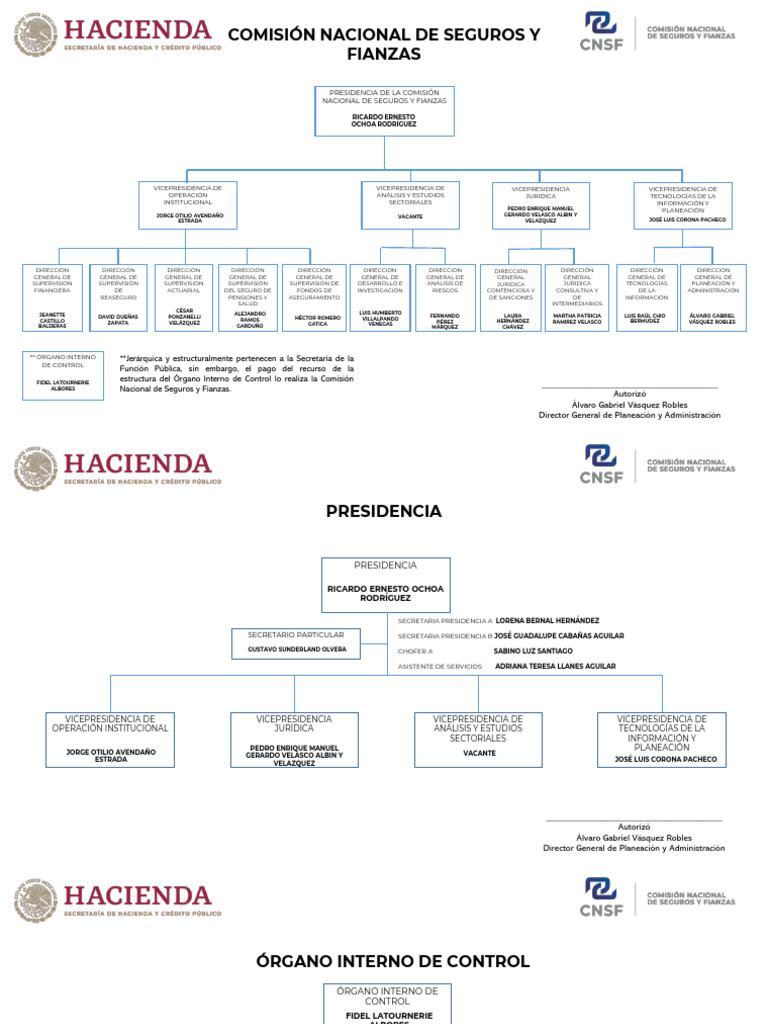 Organigrama CNSF - JUNIO 2023 | PDF