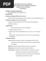 Detailed Lesson Plan | PDF | Senses | Taste