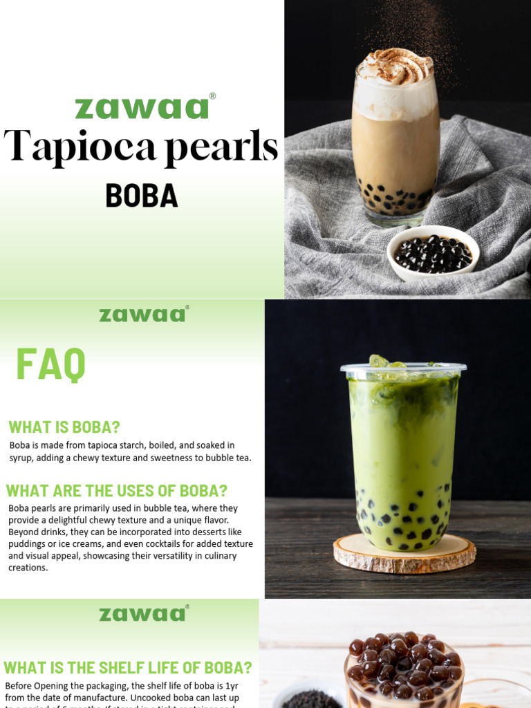 Zawaa Tapioca Pearls | PDF | Foods | Cuisine