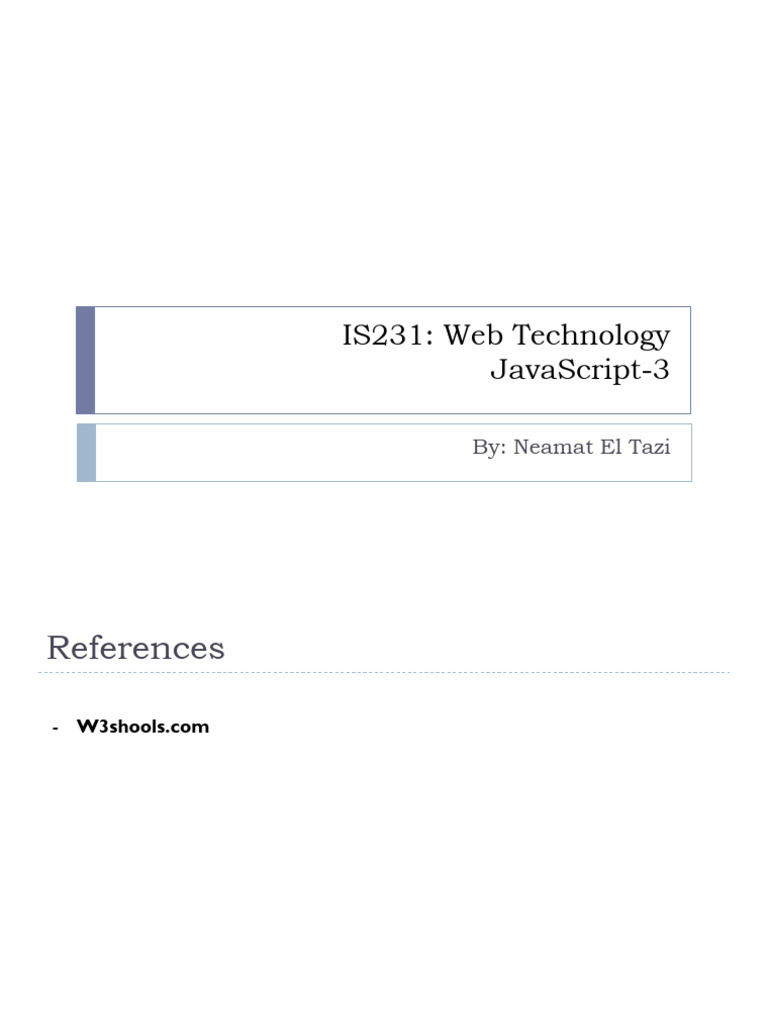 Javascript 3 Pdf Java Script Programming Paradigms
