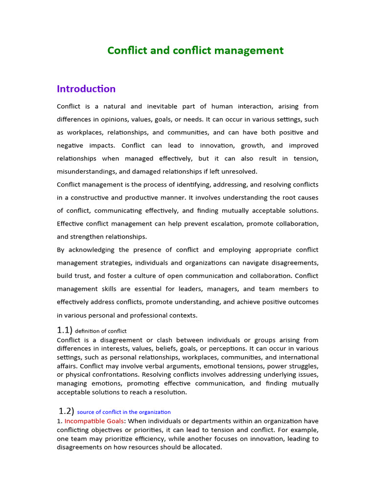 LCM Group Assignment 1st Document | PDF | Conflict (Process) | Conflict ...