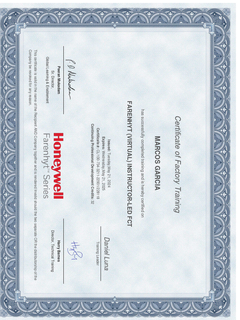 Farenhyt (Virtual) Instructor-Led FCT | PDF