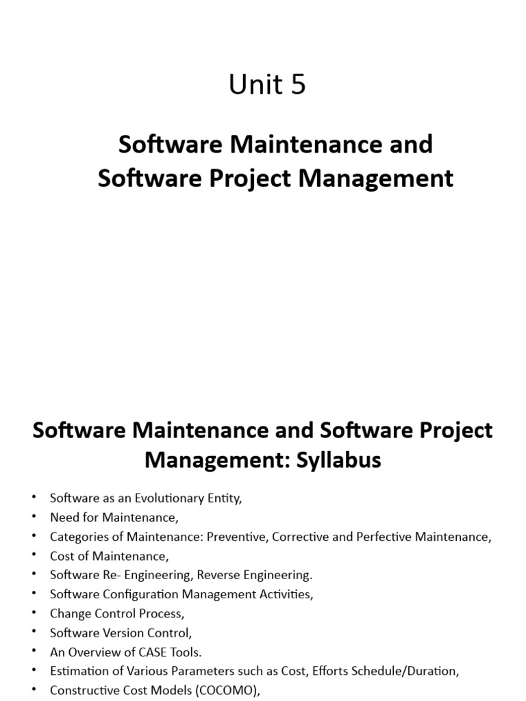 SE UNIT 5 part1 | PDF | Software | Computer Science