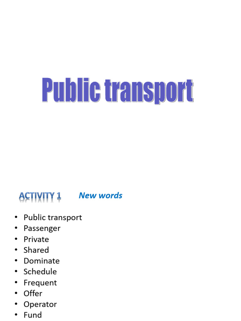 Public Trannsport | PDF | Public Transport | Land Transport