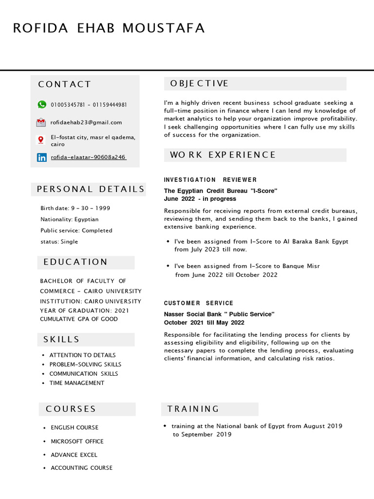 Rofaida Ehab El Attar 2 1 | PDF | Service Industries | Private Sector