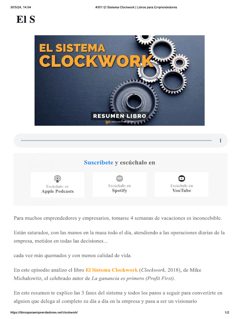 El Sistema Clockwork | PDF