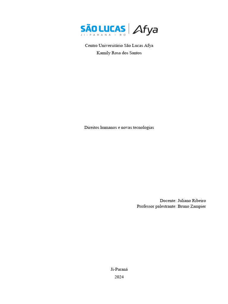 Relatório Do V Conjuri - Direitos Humanos e Novas Tecnologias | PDF ...