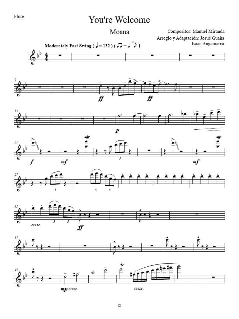 YOU ARE WELCOME PRO 2 - Flute | PDF