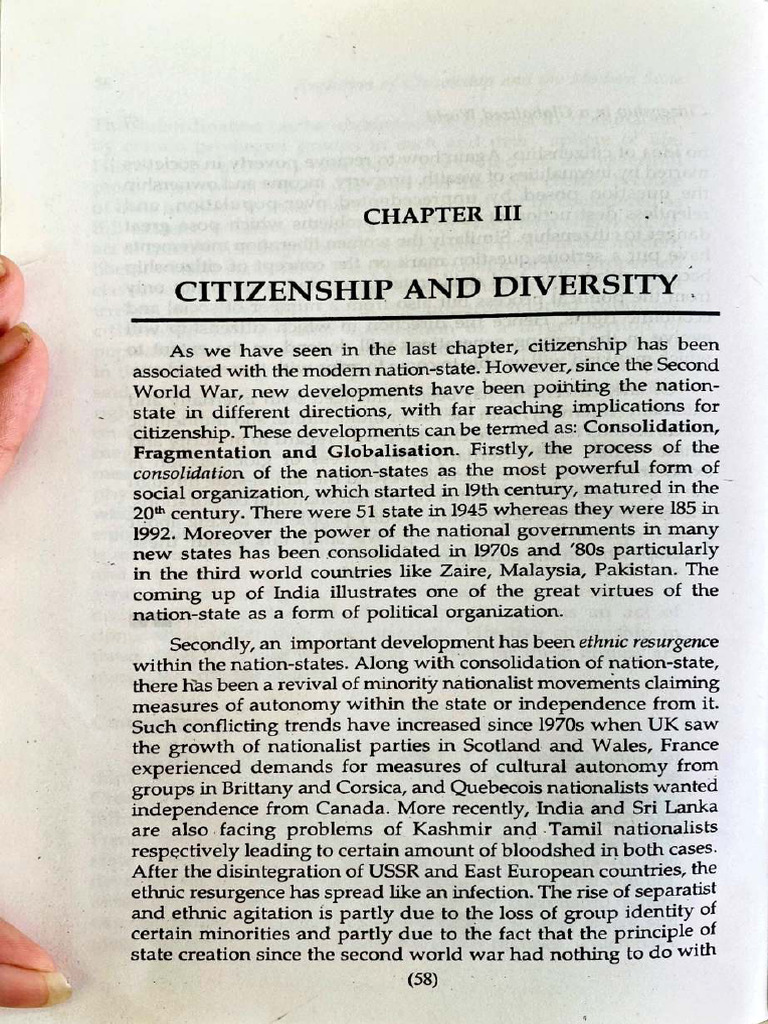Citizenship and Diversity in Globalization | PDF | Citizenship | Social ...