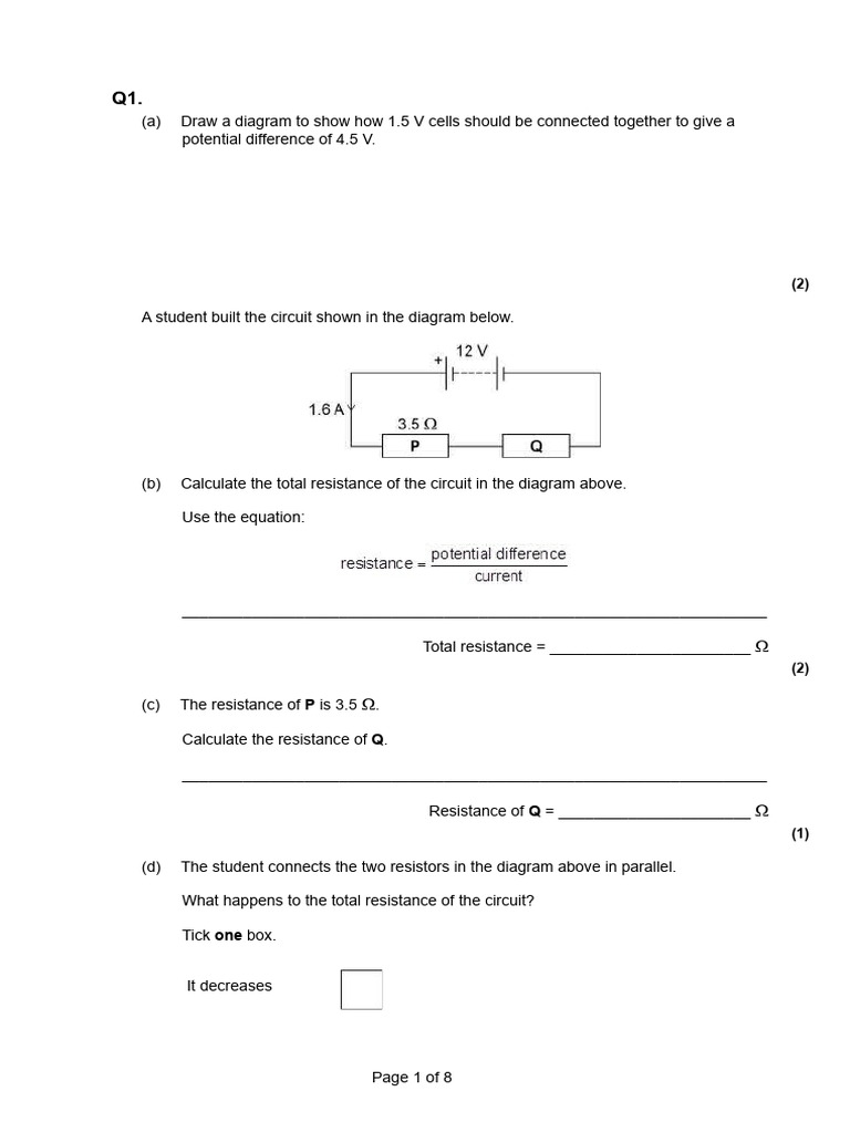 Electrical Circuit Calculations Guide | PDF | Voltage | Electrical ...