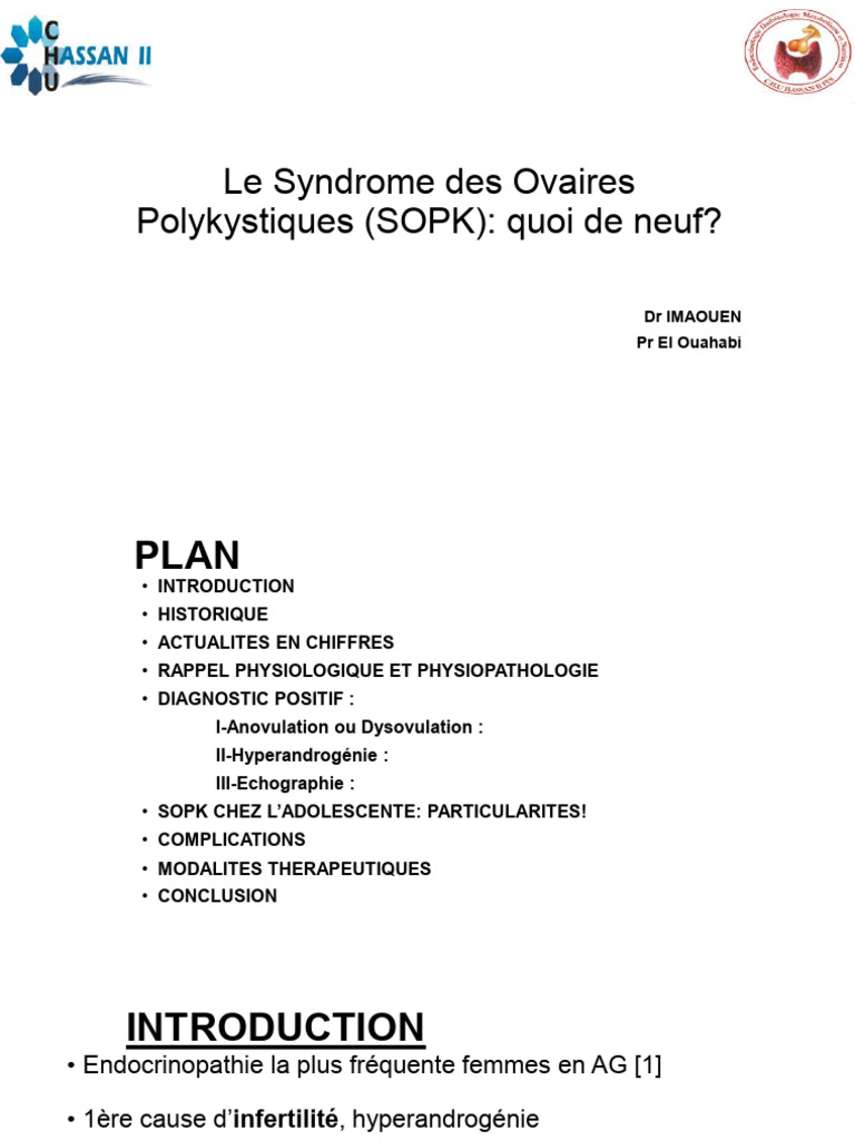 SOPK | PDF | Syndrome de Stein-Leventhal | Spécialités médicales
