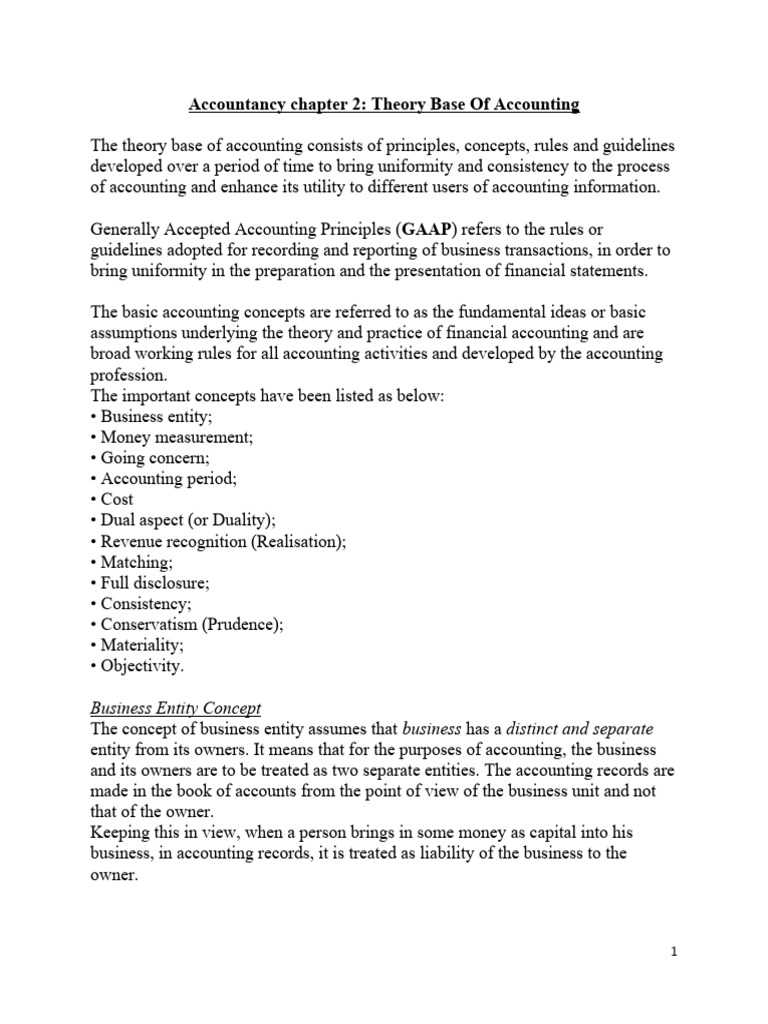 Theory Base of Accounting | PDF | Taxes | Going Concern