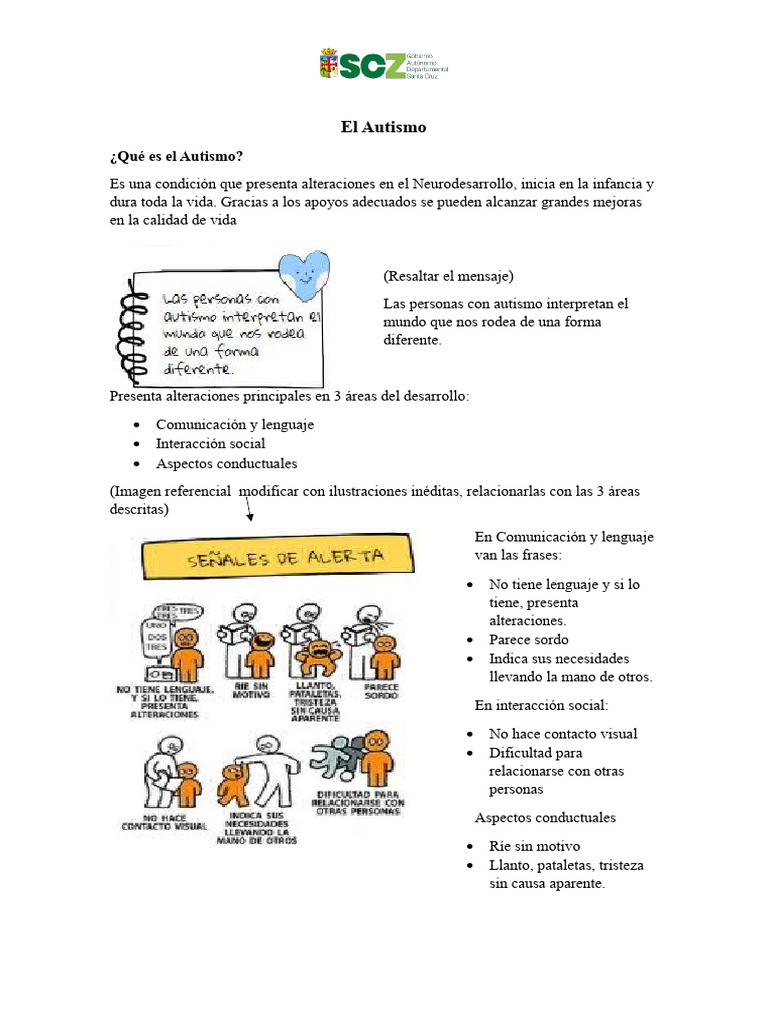 Autismo: Áreas Afectadas y Apoyos | PDF | Espectro autista | Ciencia ...
