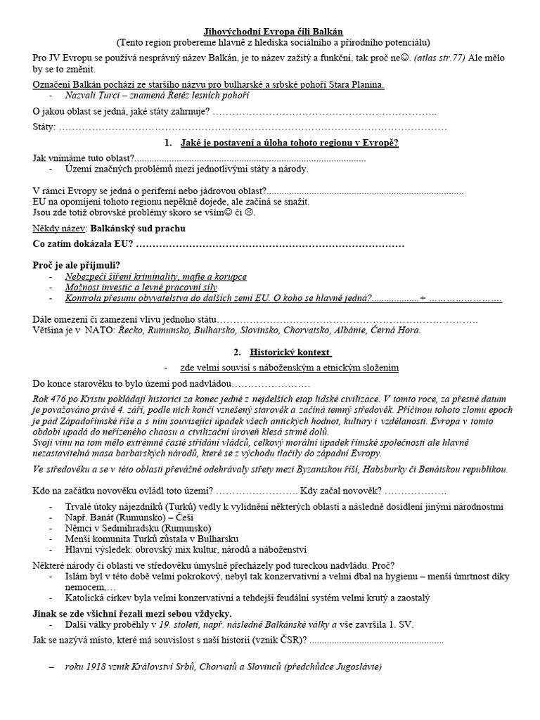 633 BalkÃ¡n, JV Evropa 2020 Dis Zaci | PDF