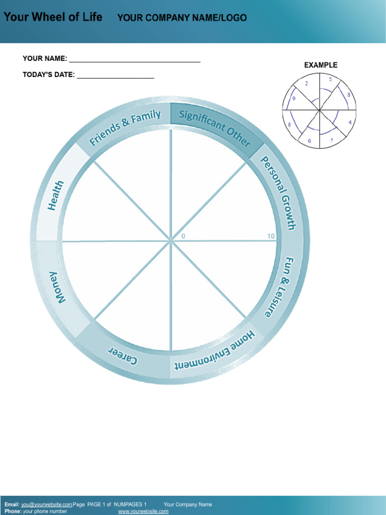 Teen Wheel-of-Life-Template - NEW - Wel | PDF | Behavioural Sciences ...