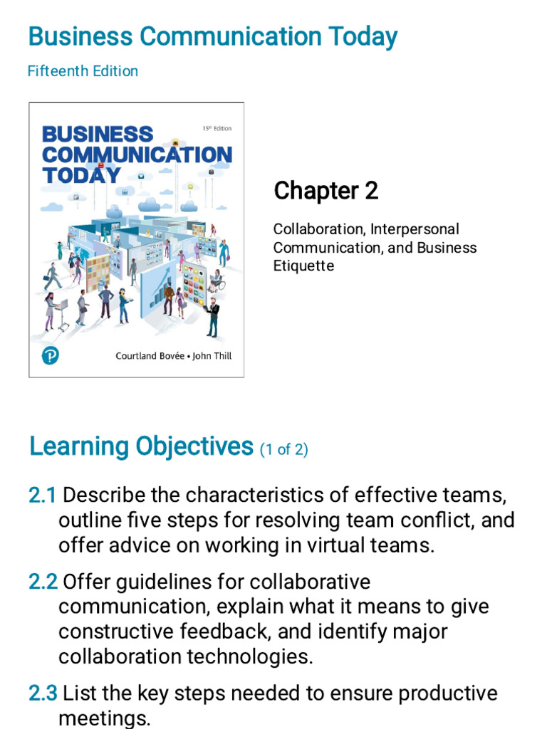 Chapter 2﻿, Collaboration, Interpersonal﻿ Communication, and Business ...