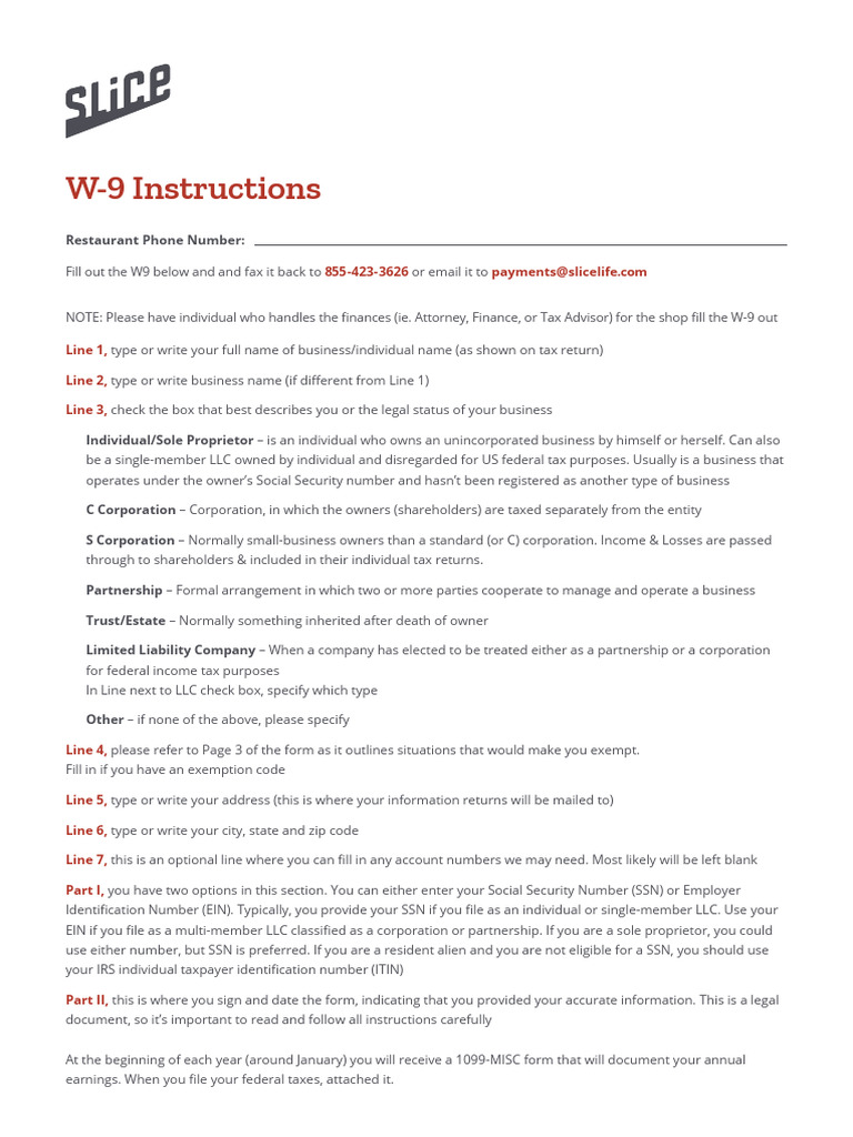W-9 Form | PDF | Limited Liability Company | Social Security Number