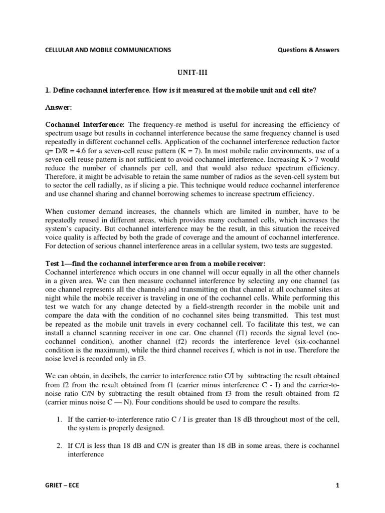 CMC Qna Unit Iii | PDF