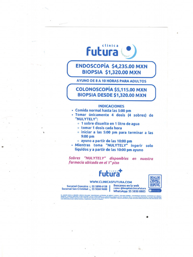 Folleto Endoscopia y Colonos | PDF