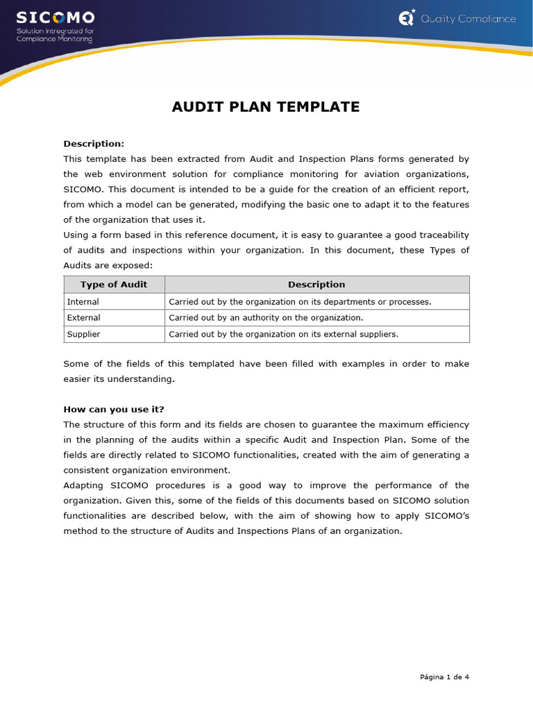 Nonconformities Audit Plan Template | PDF | Audit | Business