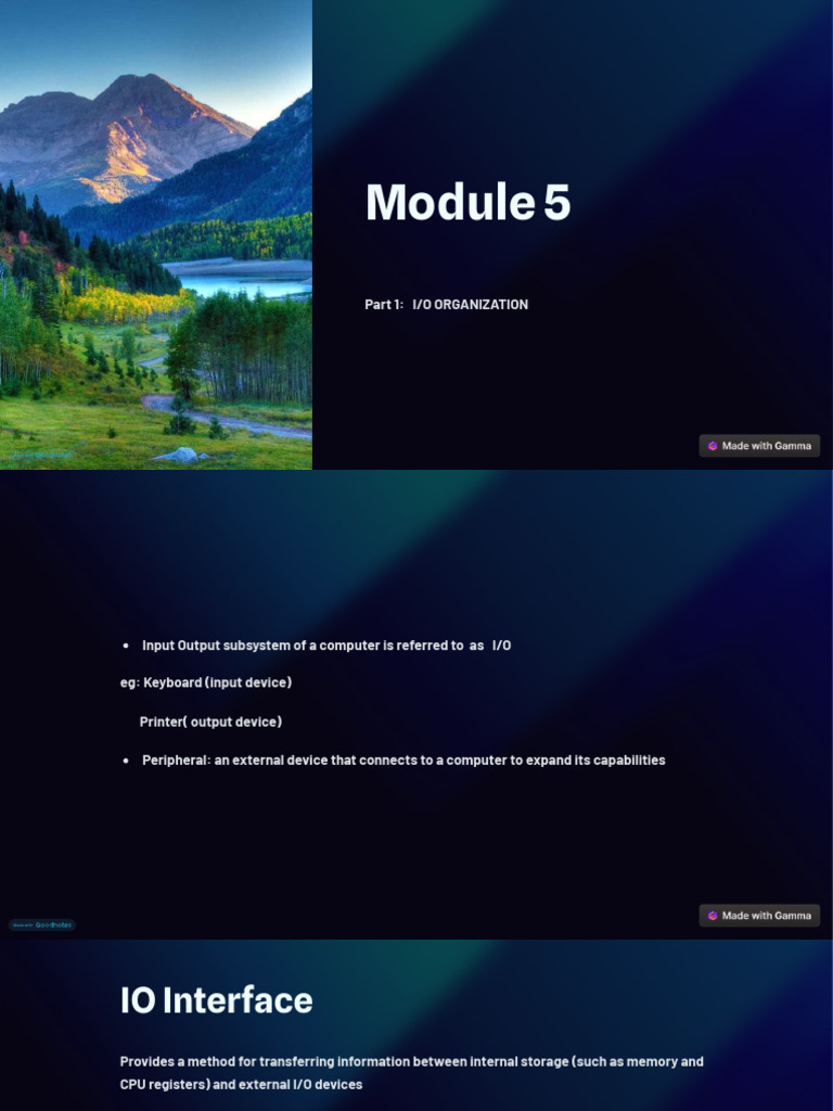mod 5 part 1 | Download Free PDF | Input/Output | Computer Architecture