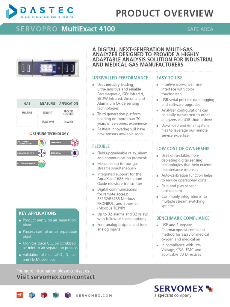 MultiExact 4100 Gas Analyzer Overview | PDF | Touchscreen | Computer ...