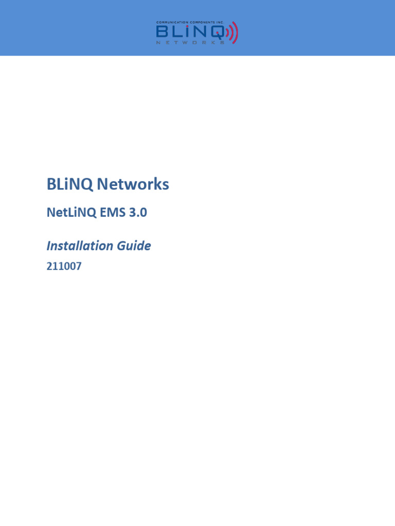 NetLiNQ EMS Installation Guide For SW 3.0 - 211007 | PDF | File Transfer Protocol | Solid State ...