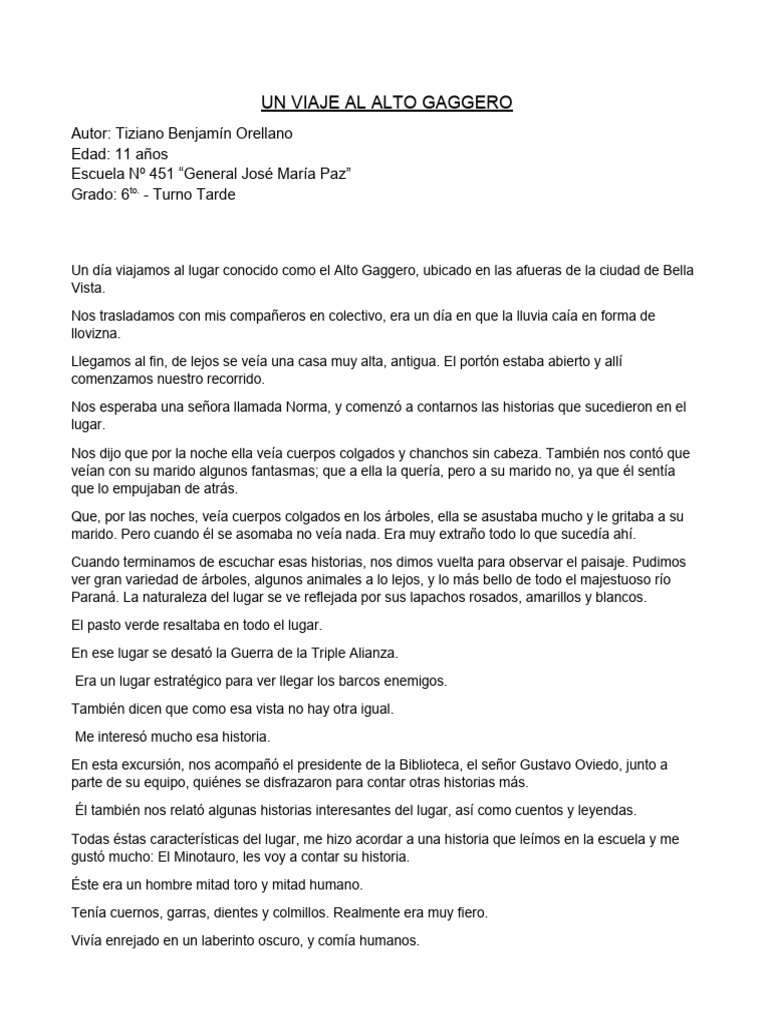 Un Viaje Al Alto Gaggero | PDF | Minotauro Un Viaje Al Alto Gaggero | PDF | Minotauro