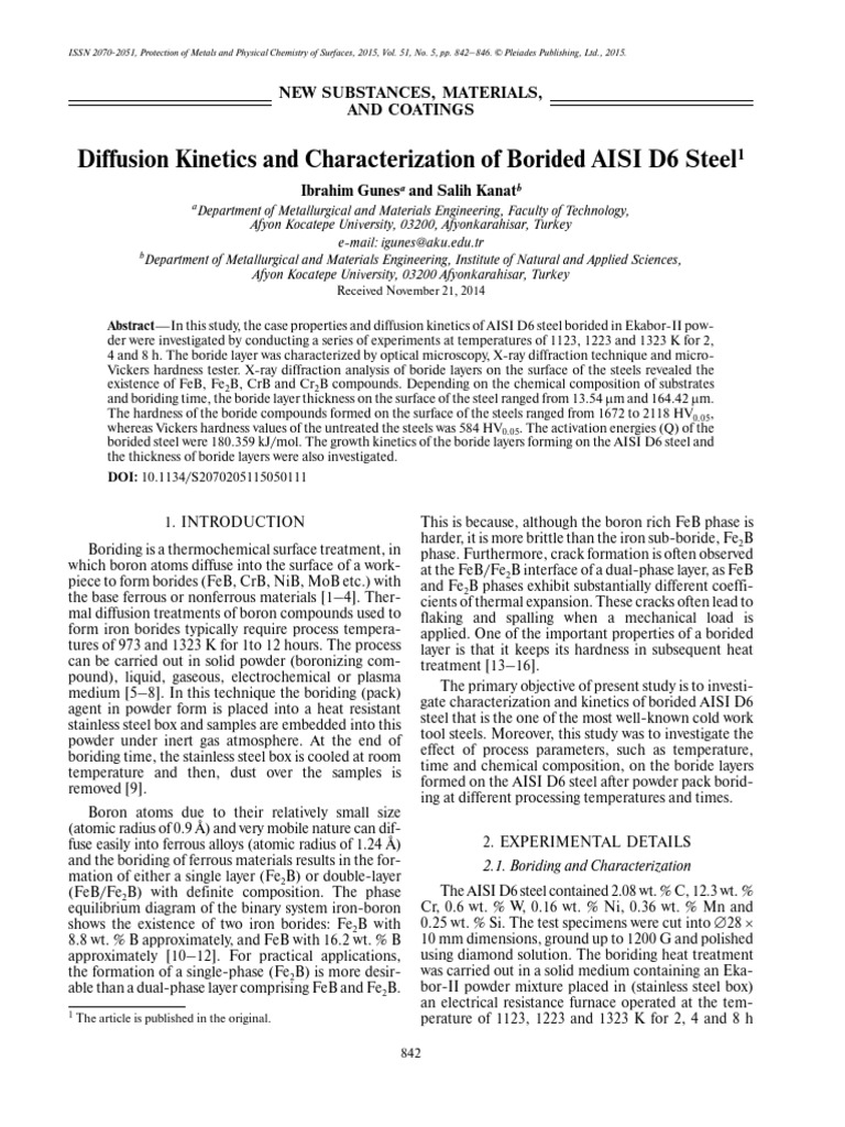 Diffusion Kinetics and Characterization | PDF | Activation Energy ...