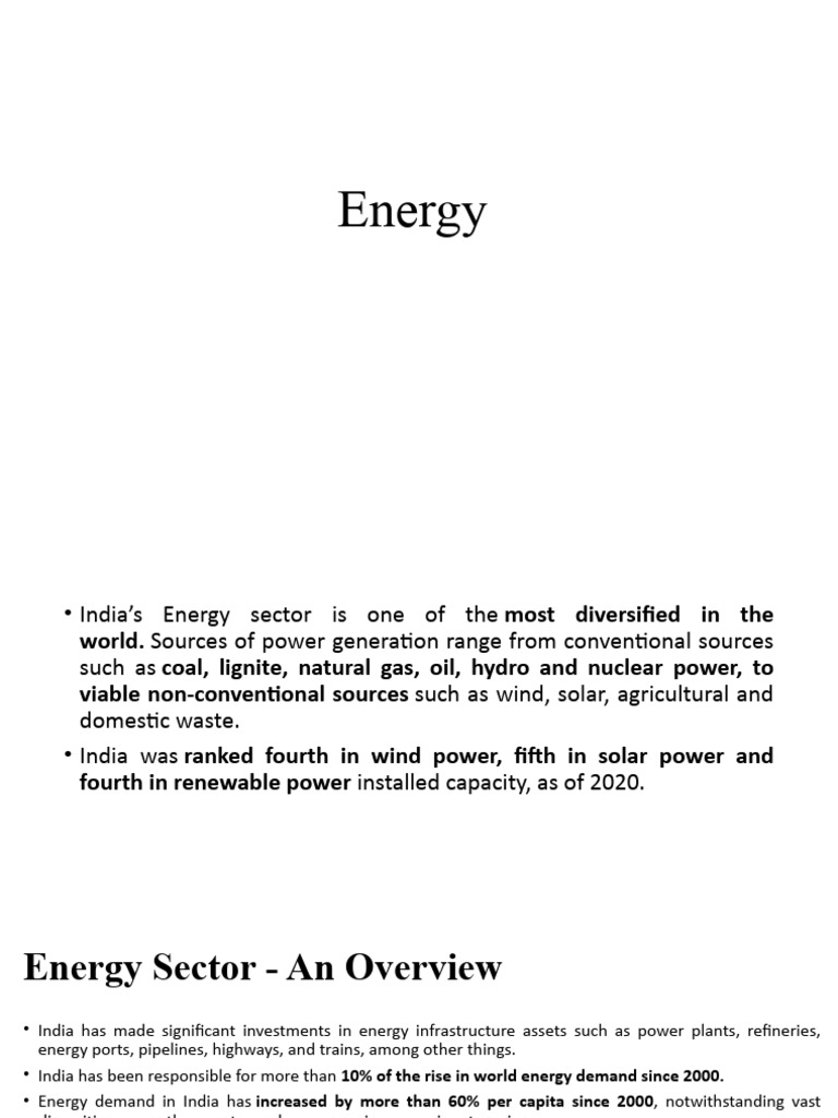 Energy | PDF | Electricity Generation | Hydroelectricity