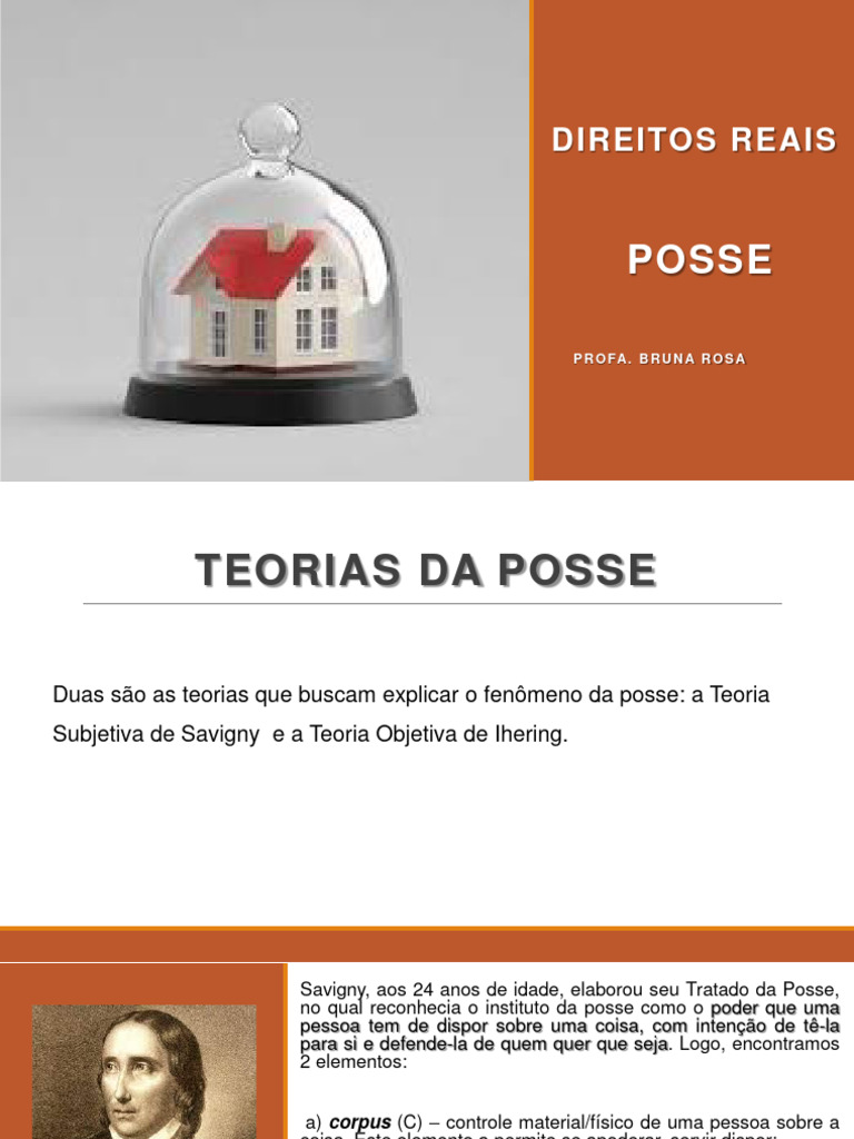 Teorias e Natureza da Posse no Direito | PDF | Posse (jurídico ...