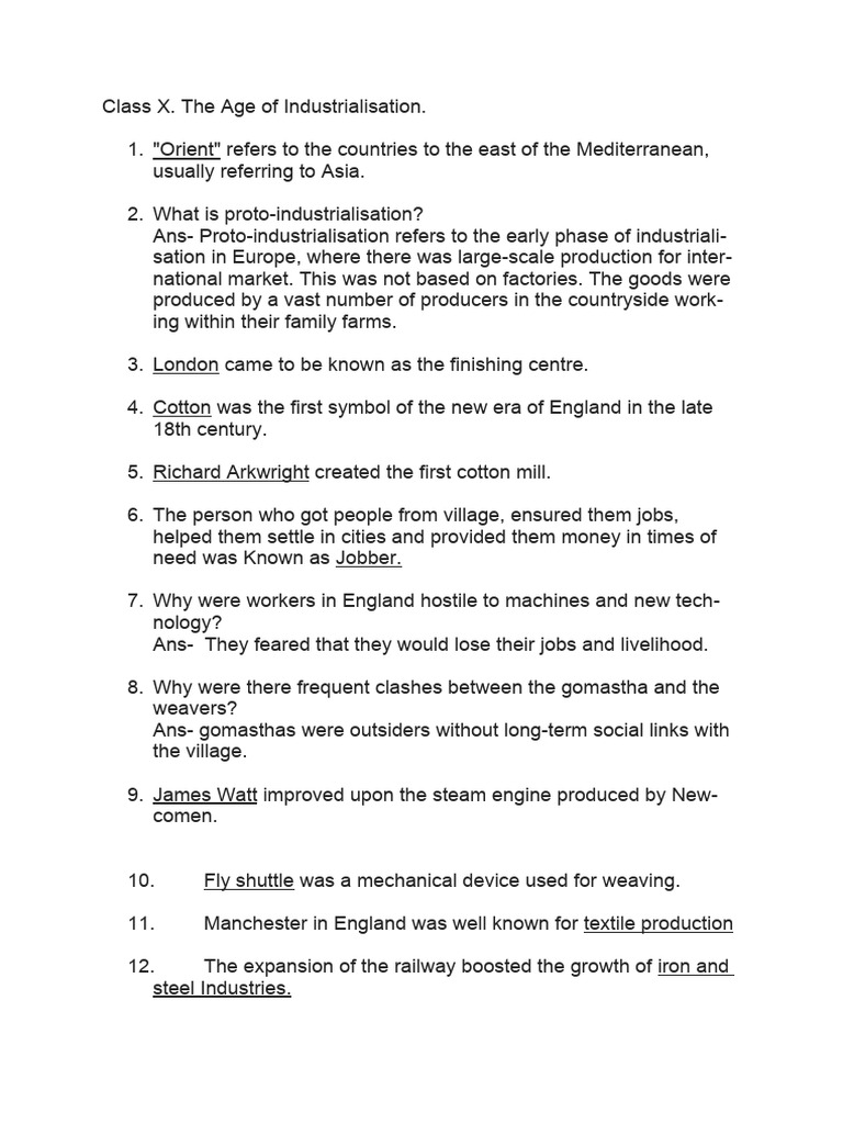 The Age of Industrialisation Overview | PDF | History
