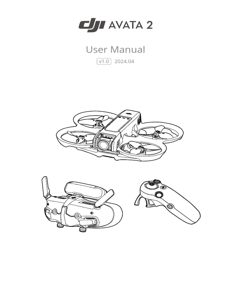 Dji Avata 2 User Manual V1 0 En Pdf Battery Charger Mobile App