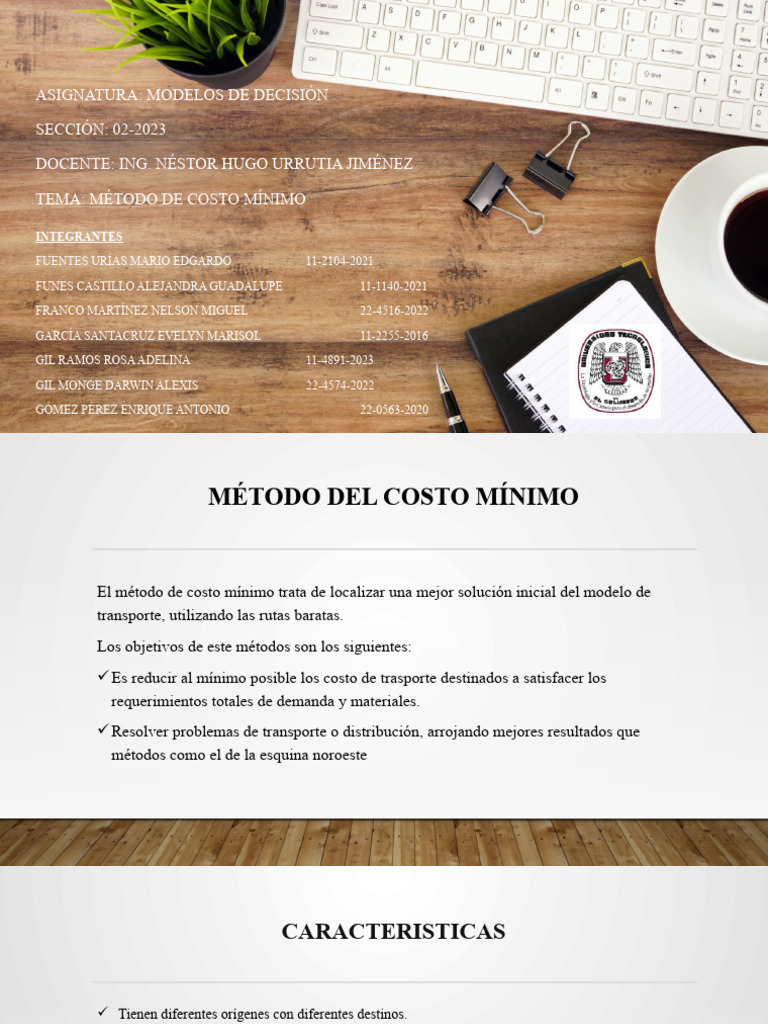 Método de Costo Mínimo en Transporte | PDF | Economias