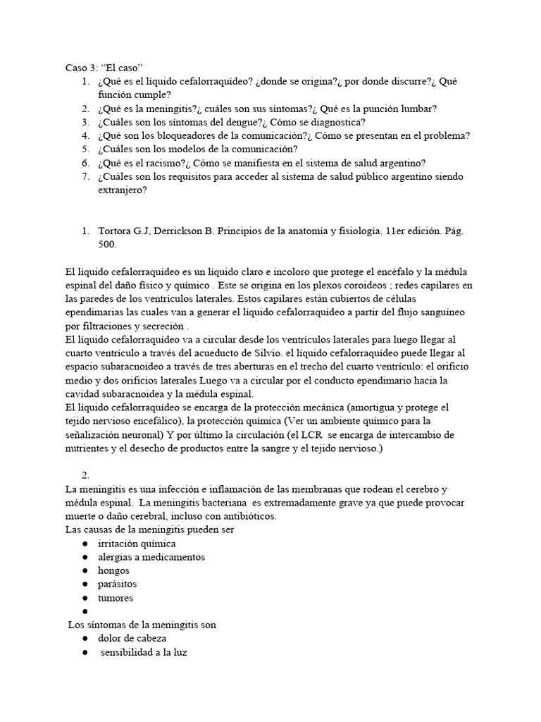 Abp Caso 3 | PDF | Fluido cerebroespinal | Meningitis
