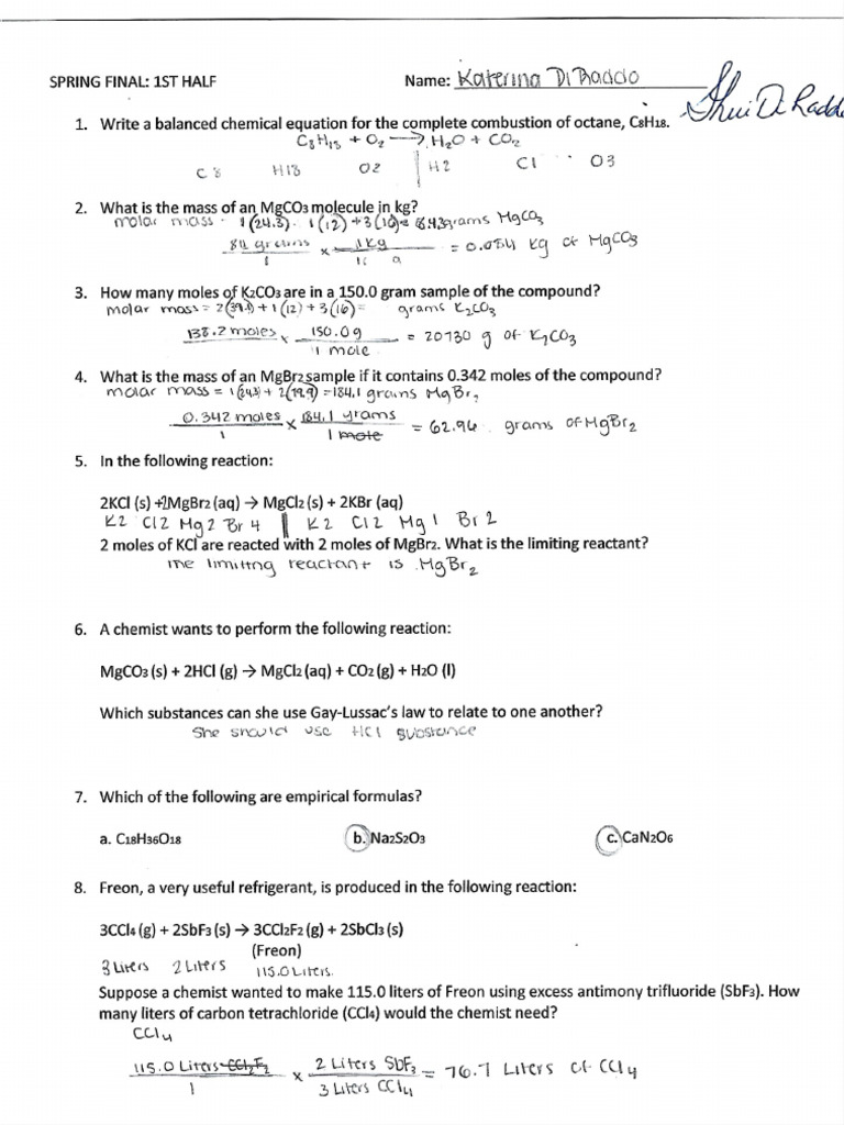 Katerina Chem Final | PDF
