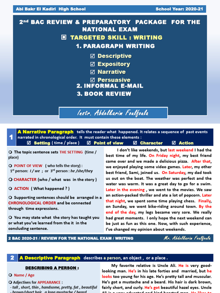 2 BAC. Writing Preparatory Package 2021 | PDF | Halloween