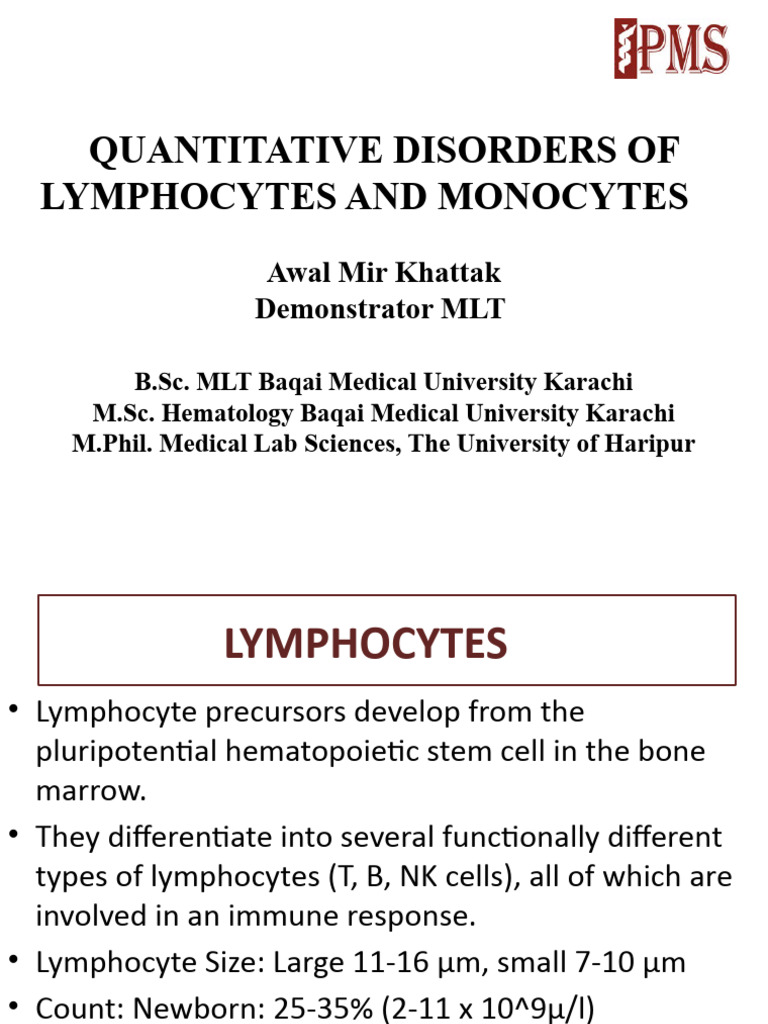 Lecture-12 Disorders of Lymphocytes and Monocytes | PDF | Lymphocyte ...
