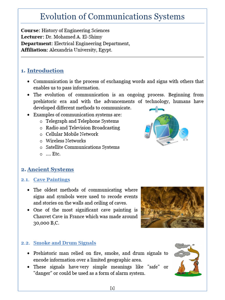 En 2 - Evolution of Commun Systems | PDF | Telephone | Cellular Network